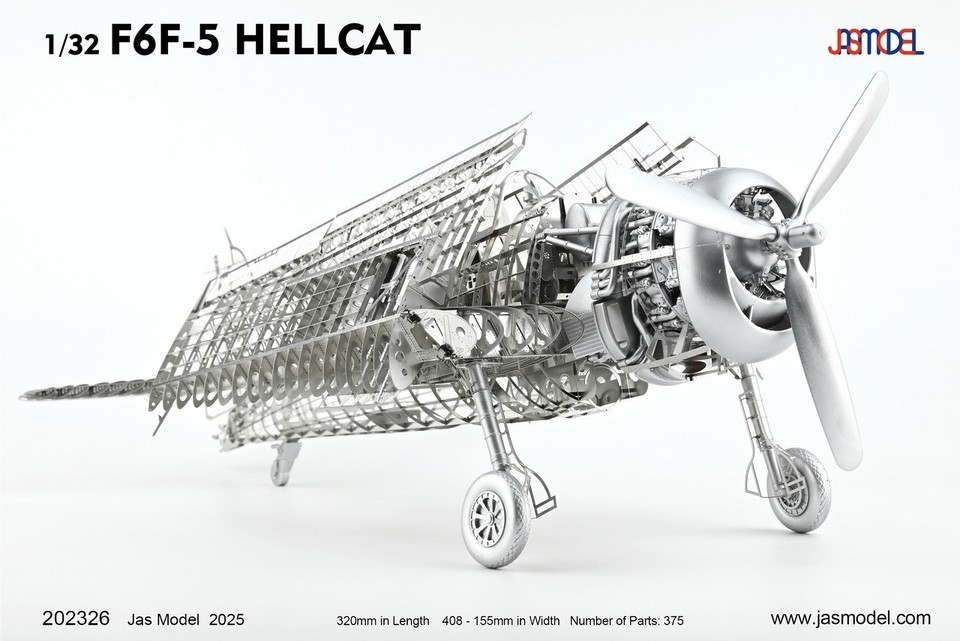 1/32 US NAVY WWII Carrier Fighter F6F-5 Hellcat PE Model JasModel ...