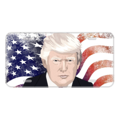 Custom Personalized License Plate Car Tag With USA Donald Trump Image ...