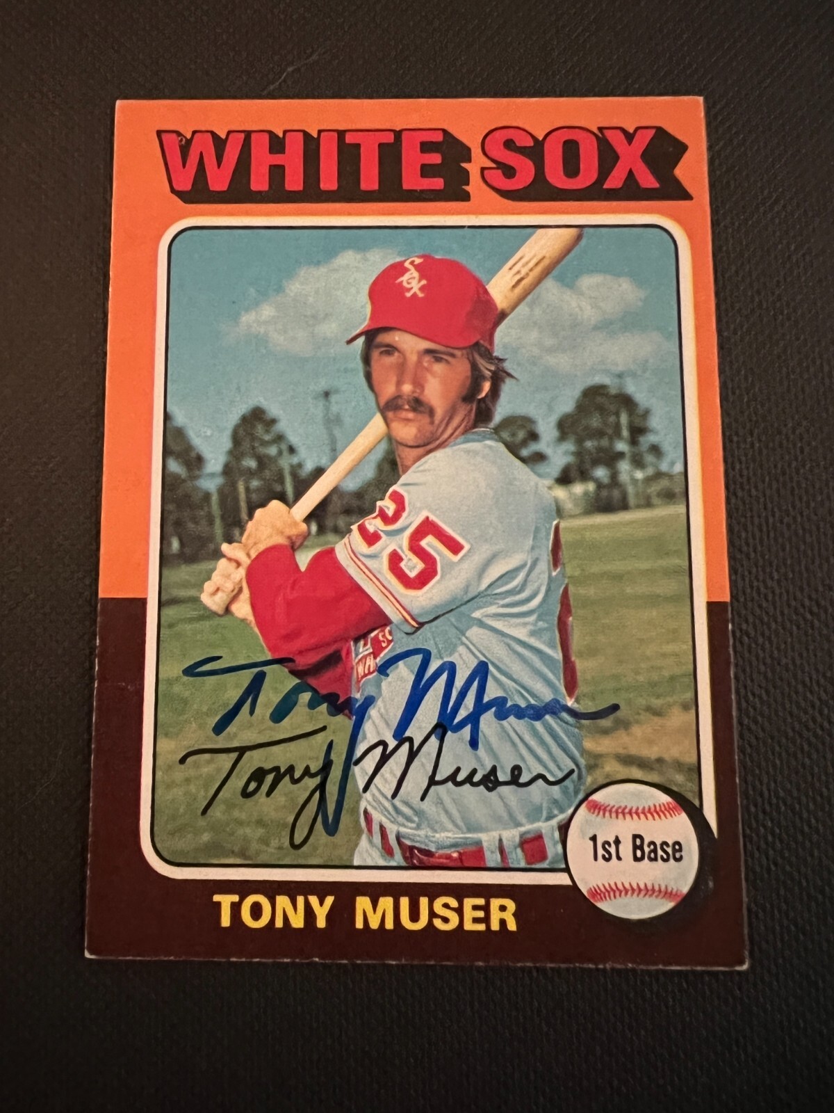 Tony Muser Signed 1975 Topps Card Auto Chicago White Sox Autograph ...