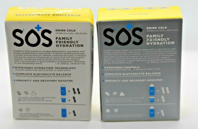 SOS Rehydrate Doctor Formulated Hydration Drink Mix Citrus 10 Stix for ...