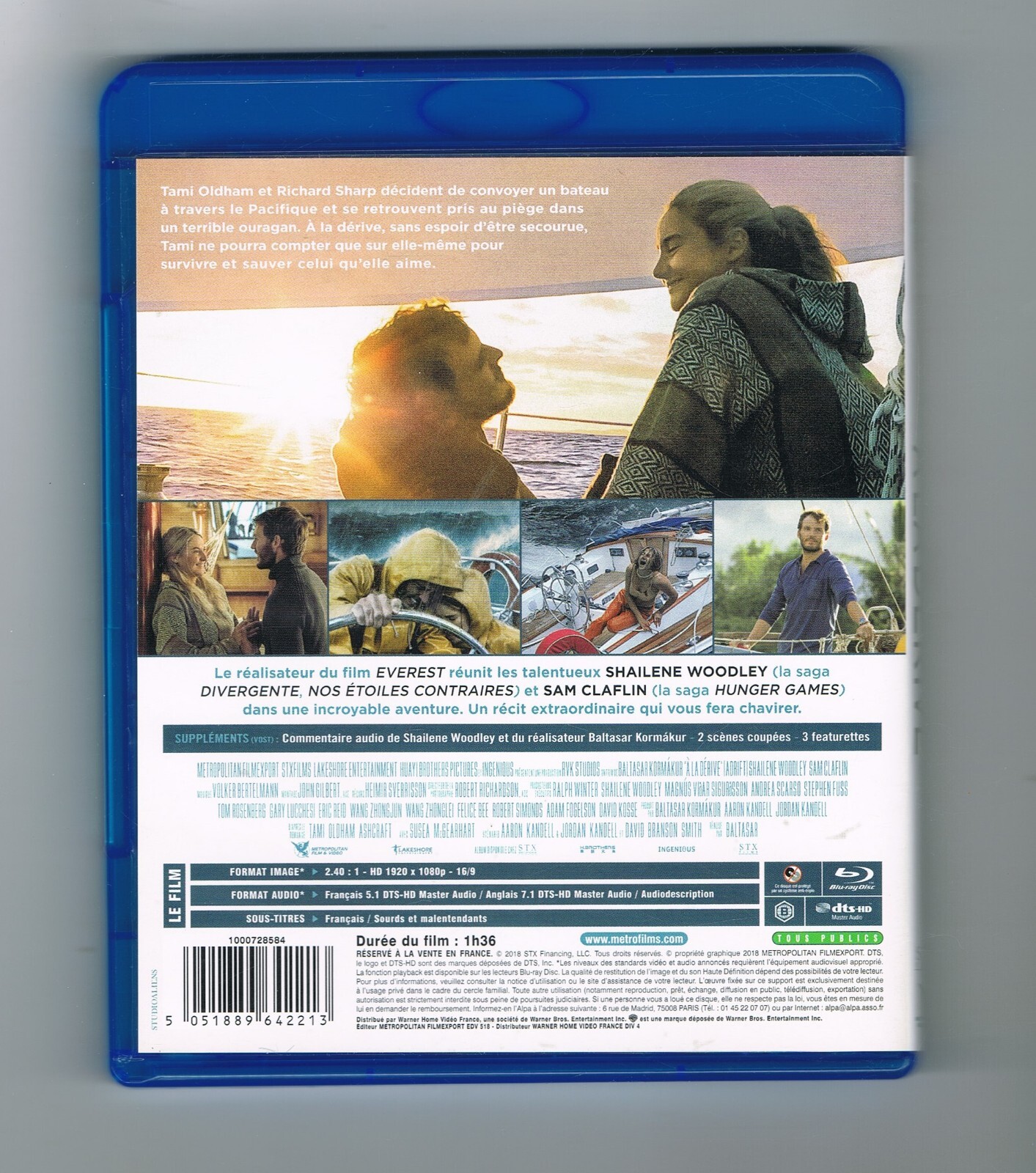 À LA DÉRIVE - SHAILENE WOODLEY & SAM CLAFLIN - 2018 - BLU-RAY COMME NEUF | eBay