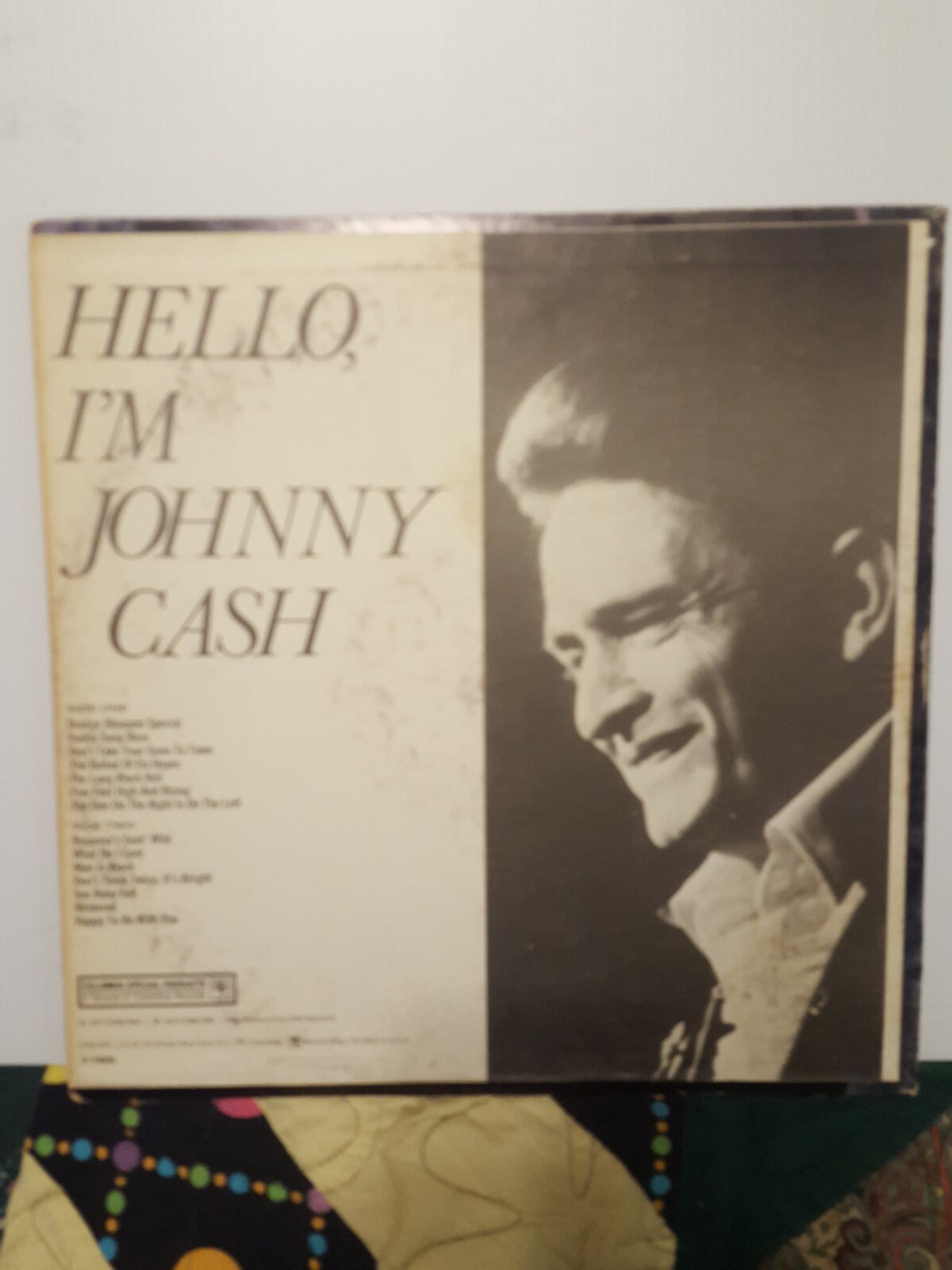 JOHNNY CASH - HELLO I'M JOHNNY CASH - 1977 LP RECORD - COLUMBIA VINYL ...