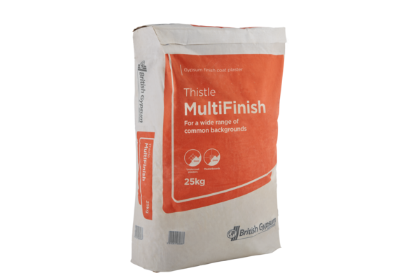 British Gypsum Thistle Multi Finish Plaster coat 25kg Plasterboard Skim ...