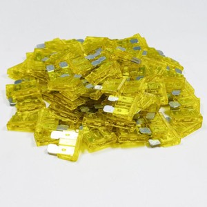 100 x 20 Amp Yellow Standard Blade Fuses Amps 20A Fuse Car Van Auto ...