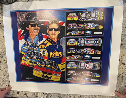 Autographed Sam Bass 2000 Limited Edition NASCAR Petty/Andretti NASCAR print | eBay