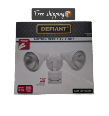 NeW- DEFIANT 703 499 WHITE 180 Degree Motion Sensor Outdoor Security ...