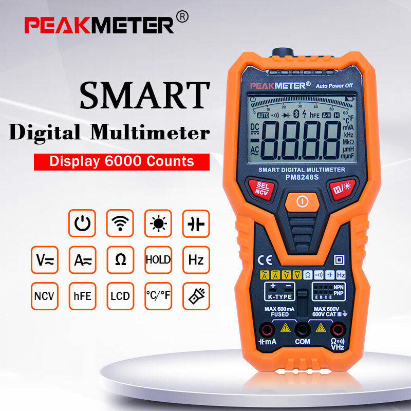 LCD Digital Multimeter Volt meter AC DC Voltage Tester Leads Set ...
