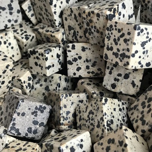 1/2lb Bulk Cube Dalmatian Jasper DALMATINE Tumbled Stone QUARTZ ...