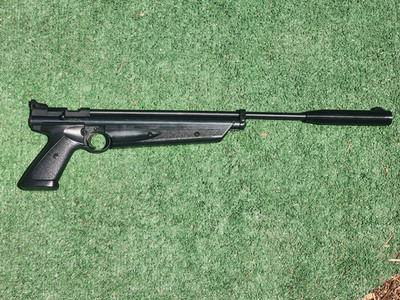 CUSTOM Modded Crosman 1322 Pistol w/14.5" Barrel + Suppressor, Polished ...
