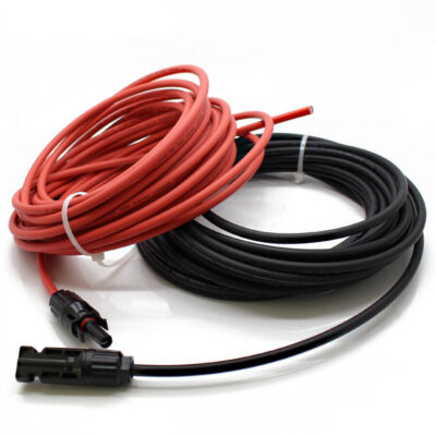 Solar Panel Extension Cable Wire Black+red 4mm2 Cable Connector cable ...