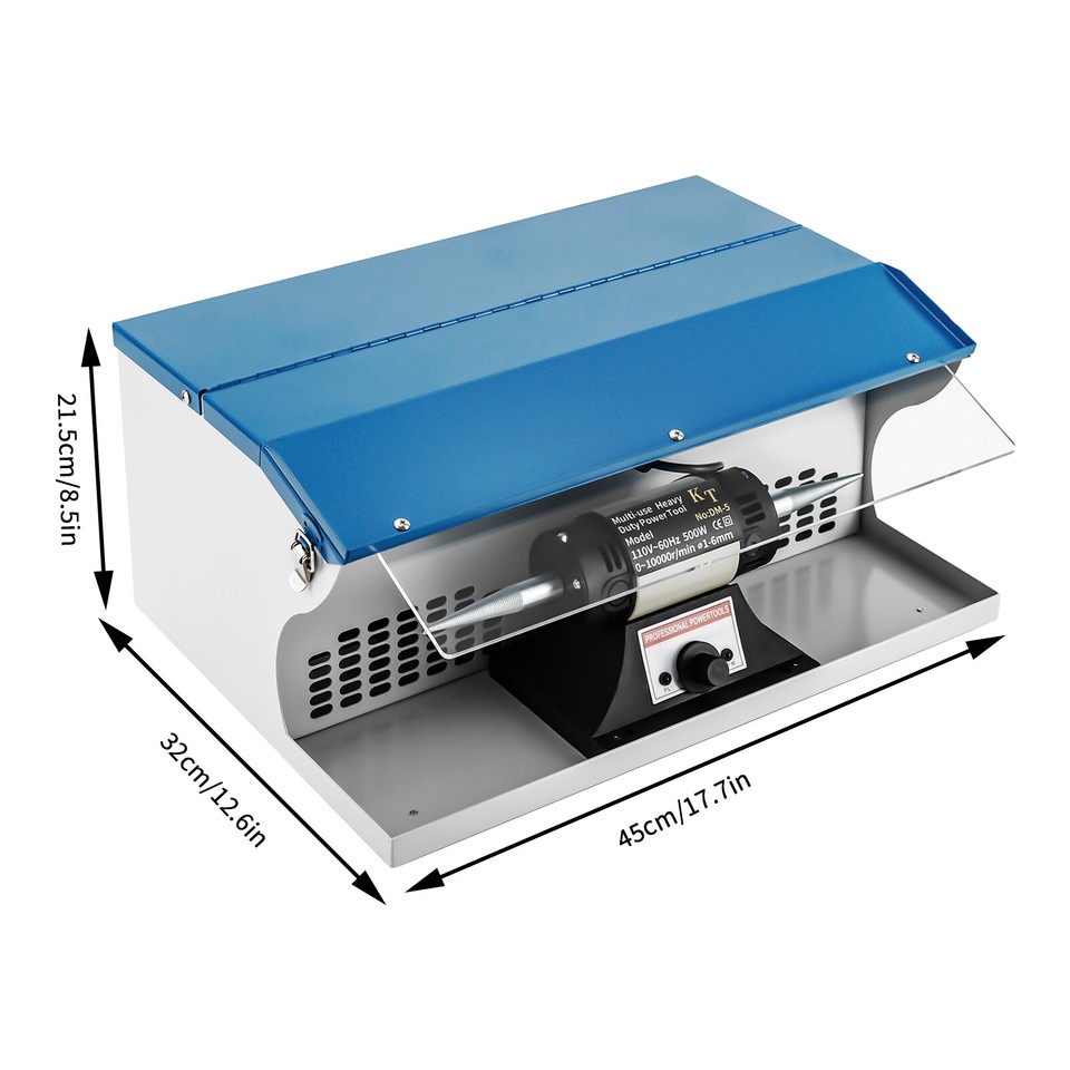 500W Polishing Buffing Machine Jewelry Polisher Table Top Dust ...
