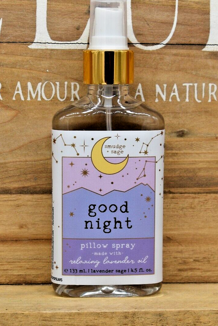 SMUDGE SAGE Good Night Pillow Spray With Relaxing Lavender Oil | eBay