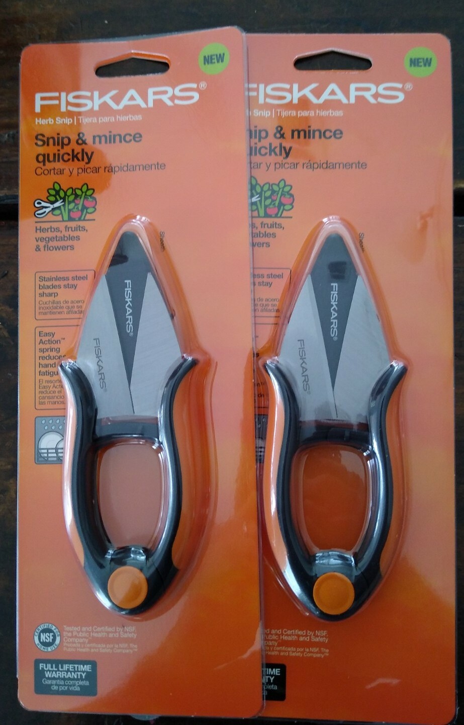 Fiskars Spring Action Stainless Steal Blades Herb & Floral Snips With ...