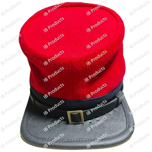 IB Products - Civil War CSA Artillery Red Plain Kepi With Black Band | eBay