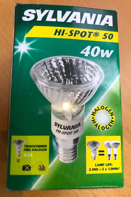 Sylvania Hi-Spot 50 40W Halogen E14 Food 25° Warm White Dimmable ...