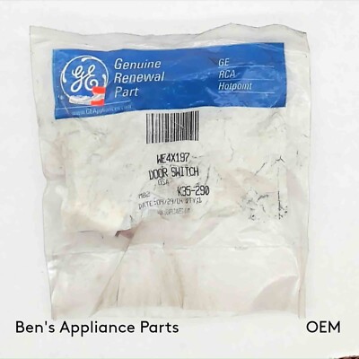 NEW WE4X197 GE Dryer Door Switch Renewal Parts Switch NLA DISCONTINUED ...