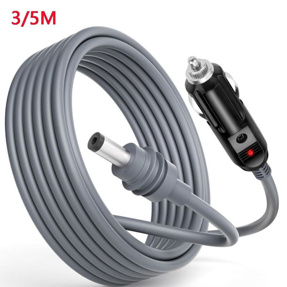 Waterproof Car Charger Cable 3/5m Car Power Cable Car Power Supply Cord ...