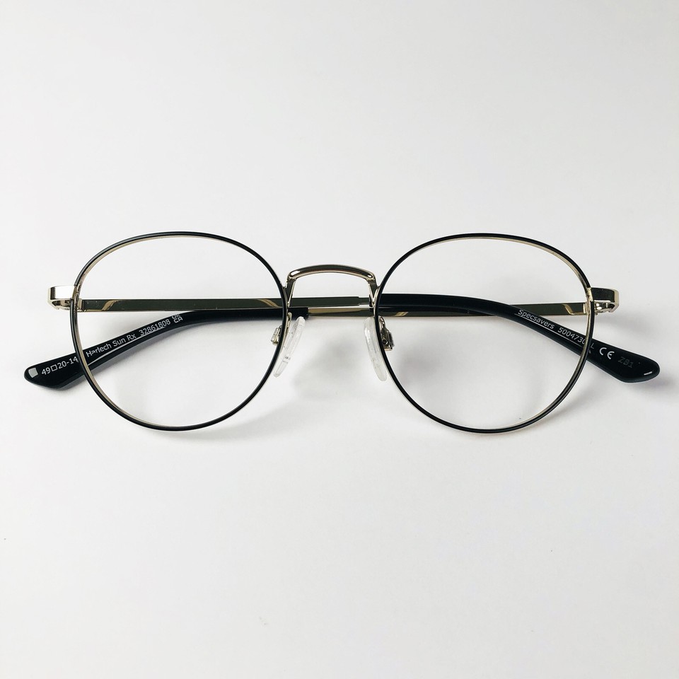 SPECSAVERS eyeglasses BLACK ROUND glasses frame MOD: HARLECH SUN RX ...