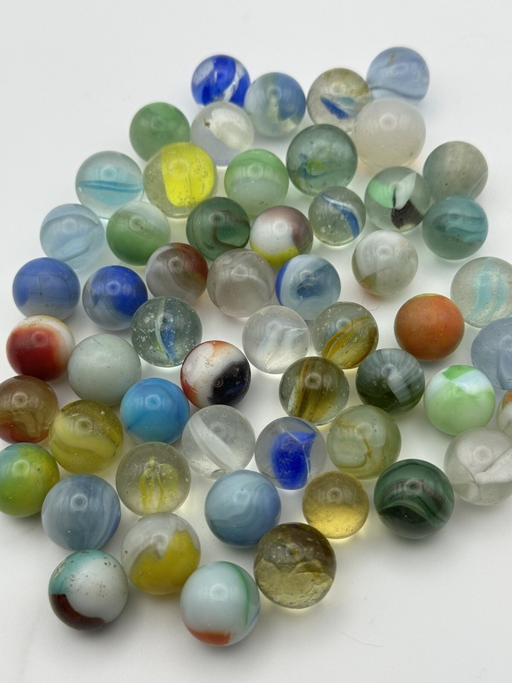 Christensen Aggie Onionskin Marble King Vintage Glass Marbles Lot Of 10 ...