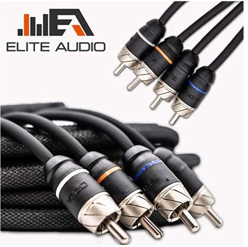 Elite Audio Premium 100%OFC Copper RCA Interconnects 4Ch 17ft Noise Reducing RCA | eBay