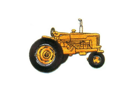 Tractor - Farm - Farmer - Orange Embroidered Iron On Patch Applique ...