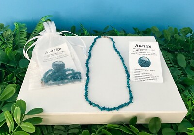 Apatite A Grade Chip Necklace - Approx 2mm Chips - Length 46cm | eBay ...