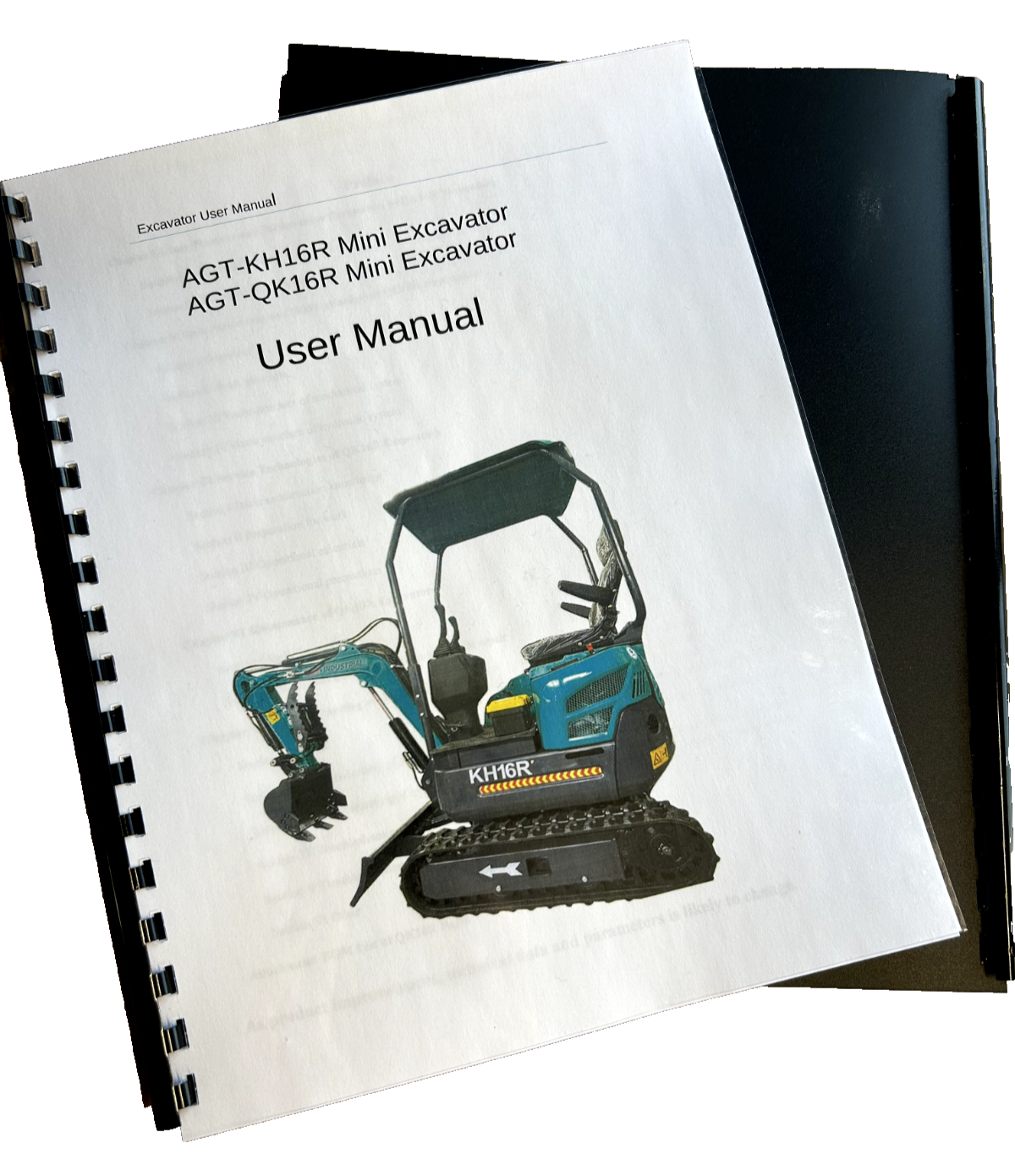 1-Ton Mini Excavator Compact Track Hoe AGT 16R Operation & Maintenance ...