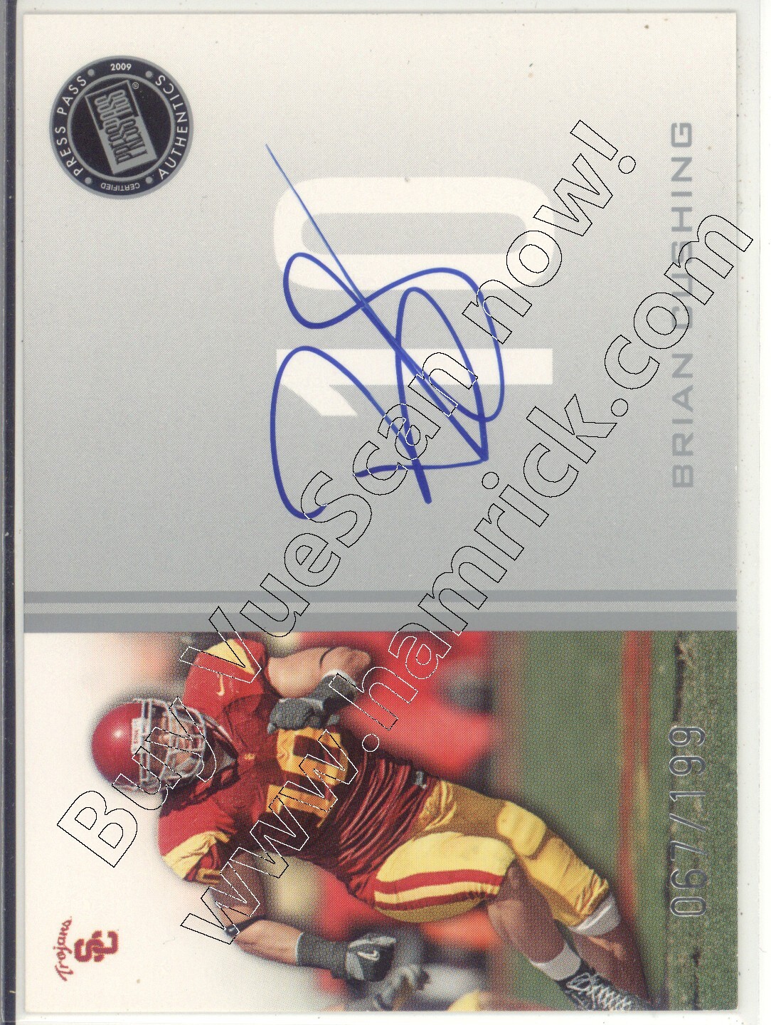 brian cushing rc rookie draft auto autograph usc trojans college #/199 ...