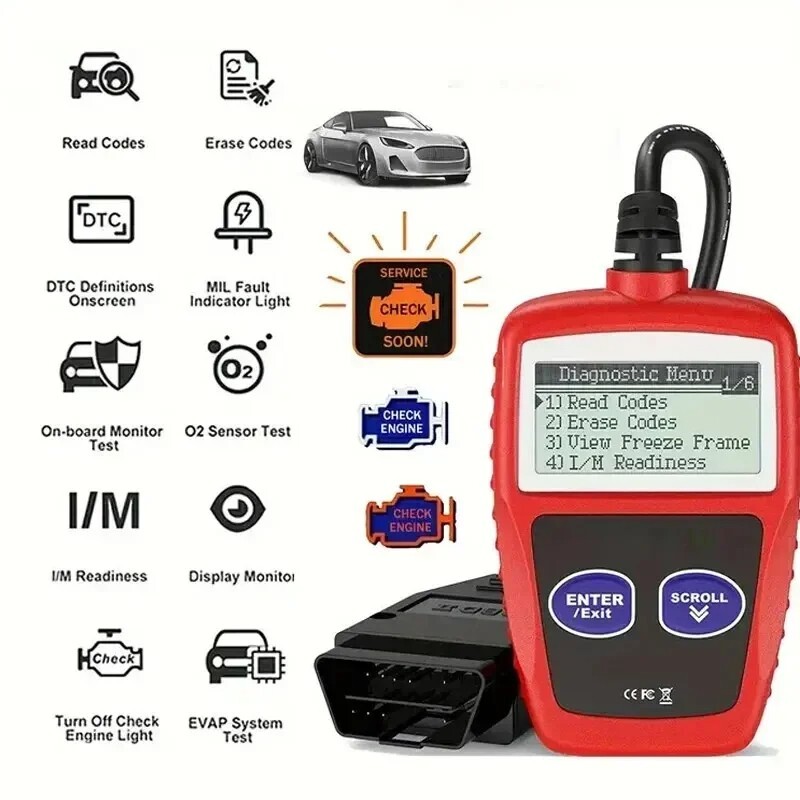 MS309 Automotive Code Reader OBD2 Scanner Diagnostic Tool Car Check ...