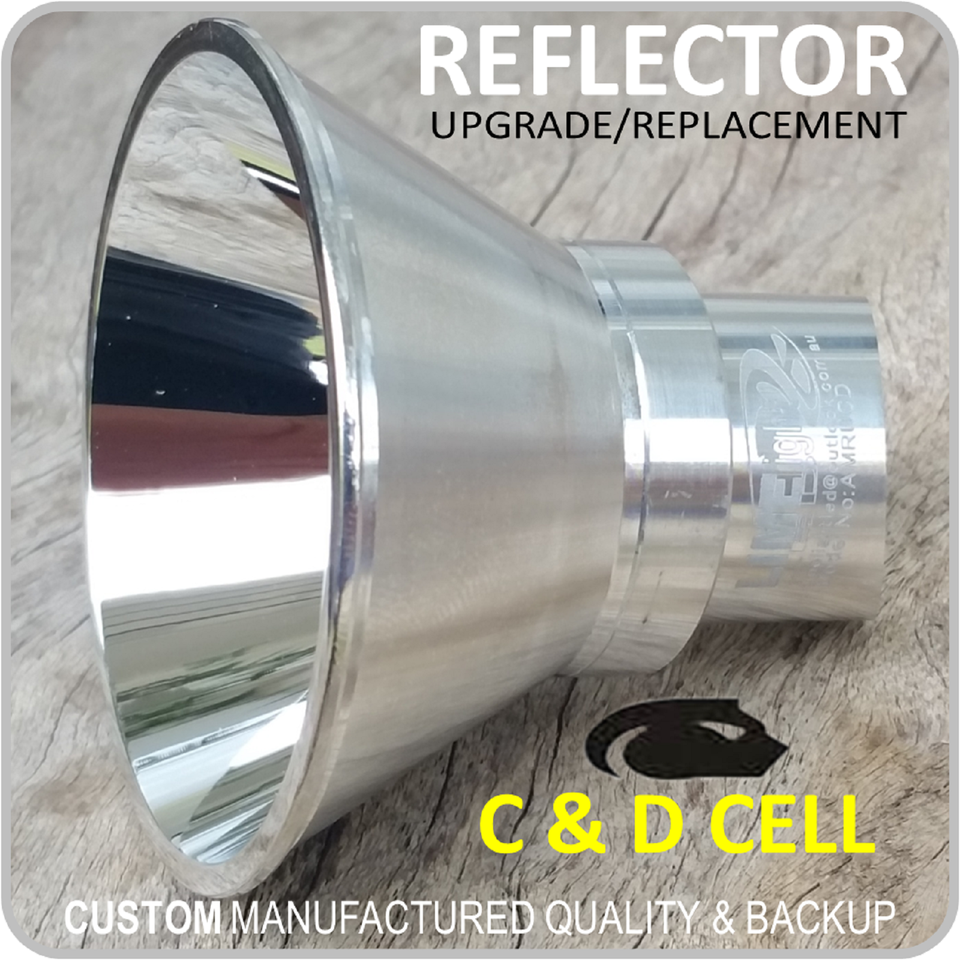 MAGLITE UPGRADE PARABOLIC REFLECTOR FLASHLIGHT TORCH C & D SIZE ...