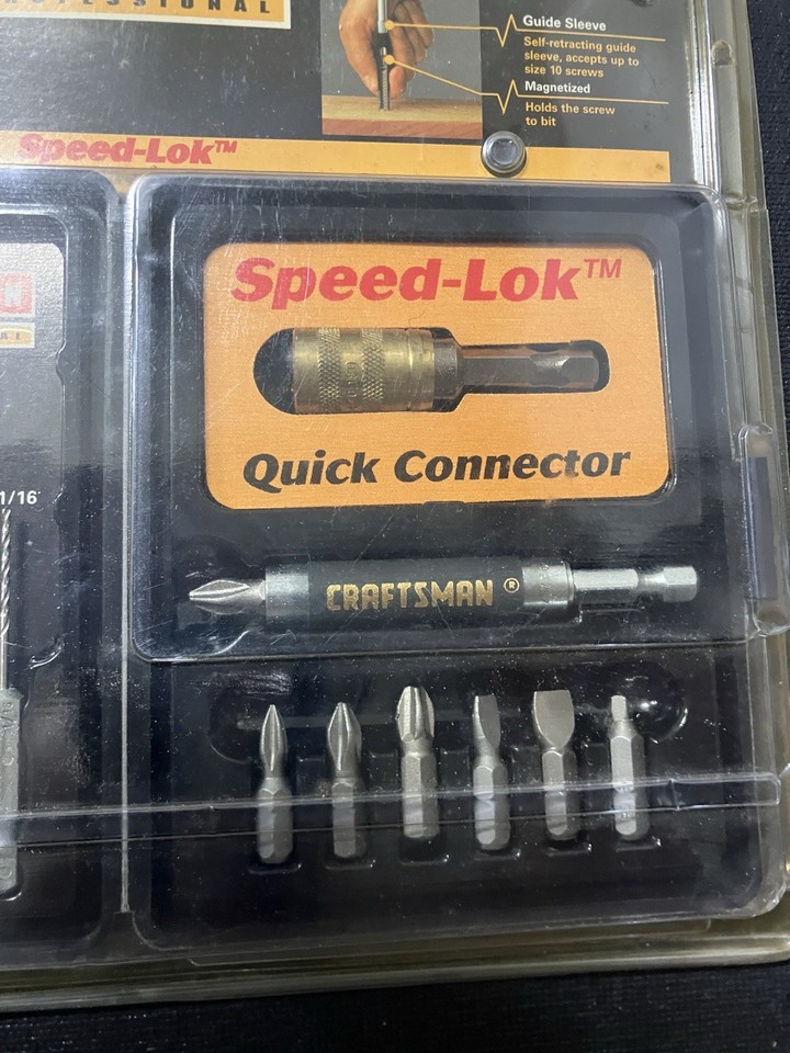 NOS Sears Craftsman Professional 16pc Speed Lok Drill Bit Set 26172 USA ...