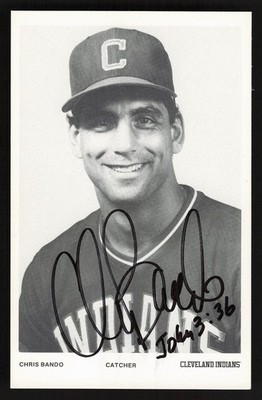 1983 Cleveland Indians Team Issue -CHRIS BANDO *Autographed* | eBay
