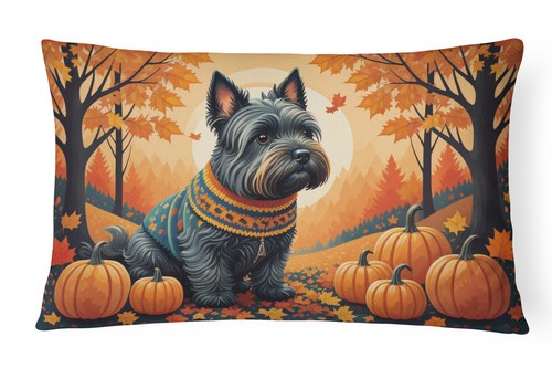 Scottish Terrier Fall Canvas Fabric Decorative Pillow DAC1069PW1216 | eBay