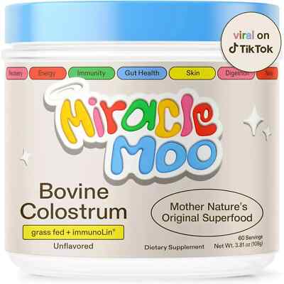 Miracle Moo Mother Natures Bovine Colostrum grassfed+ immunolin ...