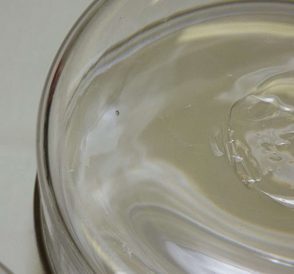 Blown Glass Barrel Canister Store Jar w/ Acorn Knob Lid Vintage Hand ...