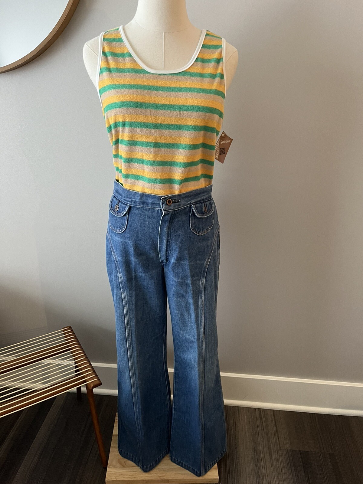 vintage 1970s saddleback jeans - Gem