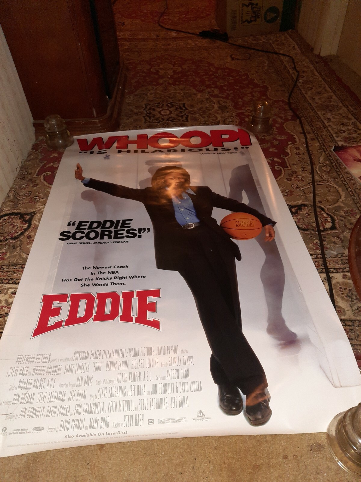 EDDIE Movie POSTER 27x40 Whoopi Goldberg ORIGINAL | eBay
