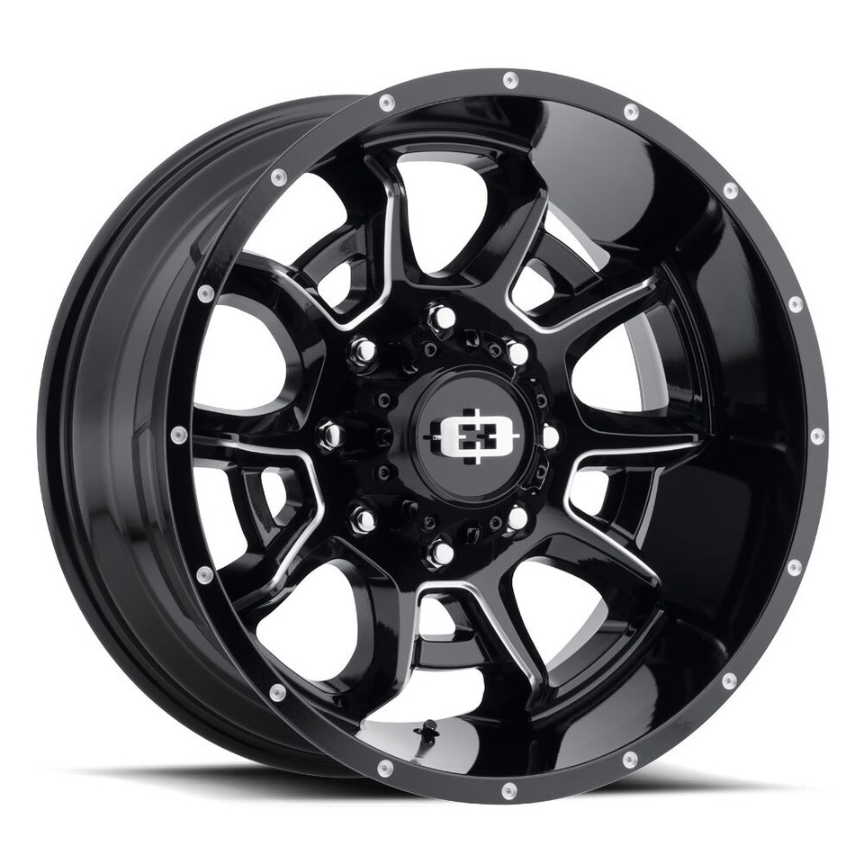 One 20x9 Vision 415 Bomb 5x5.5/5x139.7 12 Black Milled Wheel Rim 108 | eBay