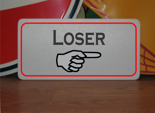 LOSER w/ arrow Metal Sign for poker card room or casino gambling | eBay