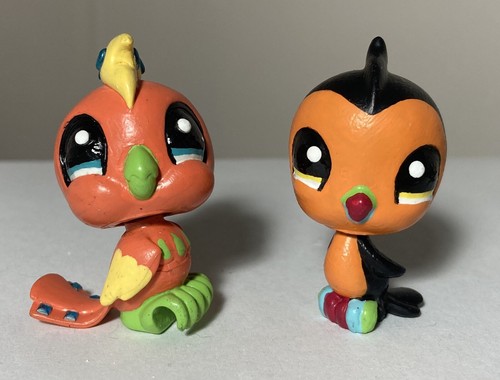 🎨Littlest Pet Shop LPS Tropical Birds Colorful Toucan Cockatoo OOAK ...