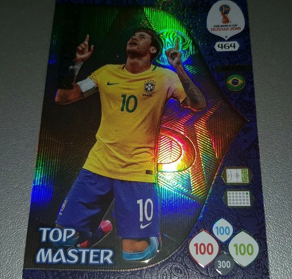 CARD ADRENALYN CALCIATORI PANINI WC TOP MASTER BRASILE NEYMAR n°464 ...