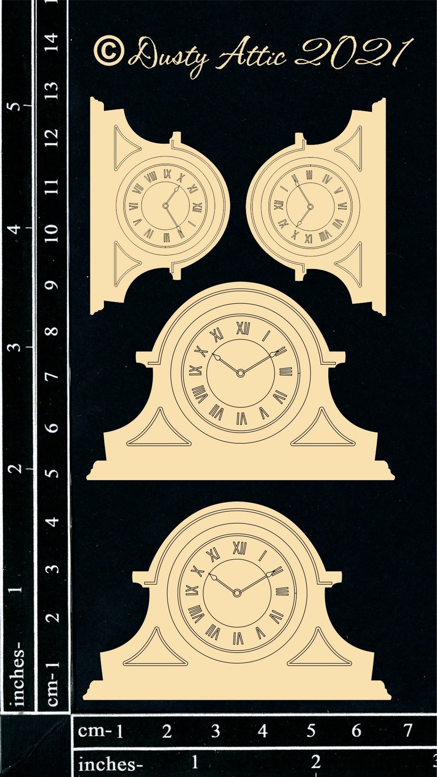 Dusty Attic Chipboard 3x5 - Mantle Clocks, DA3186 | eBay