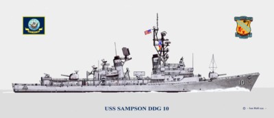 USS Sampson DDG-10 Ship Print US Navy | eBay