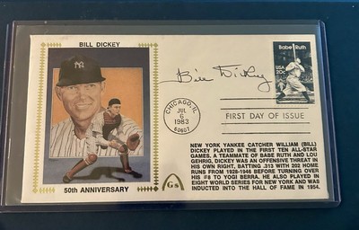 Bill Dickey AUTOGRAPHED Gateway Stamp Cachet 1983 Envelope 50th ...
