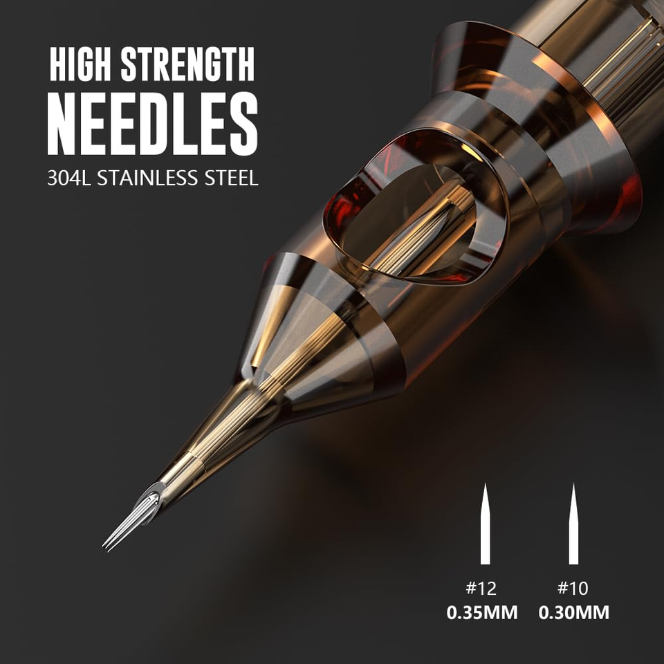 Tattoo Cartridge Needles #12 Standard 5 round Liner X-Taper 20Pcs ...