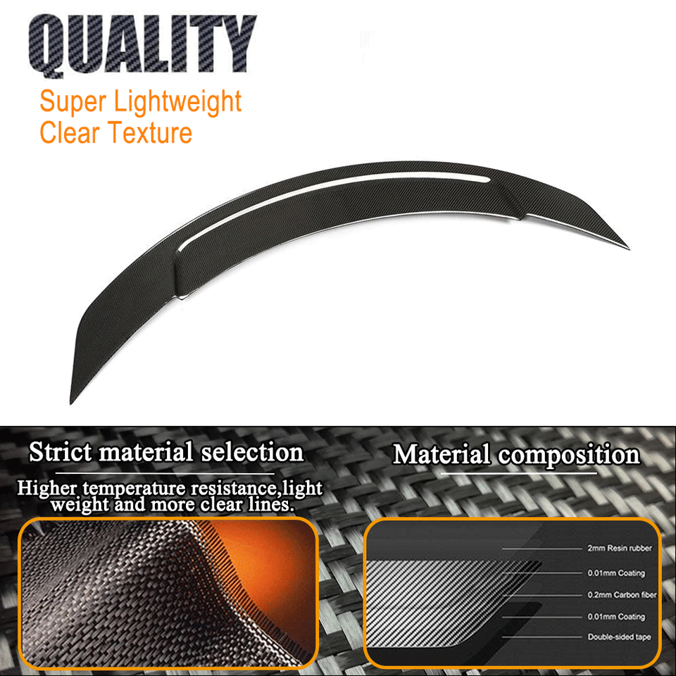 For Benz W208 C238 E400 E500 E53 2017-2021 REAL Carbon Fiber Rear Trunk ...