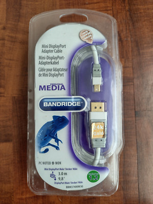 Bandridge MiniDisplayPort to DisplayPort adapter Cable 3 metres (Copper ...