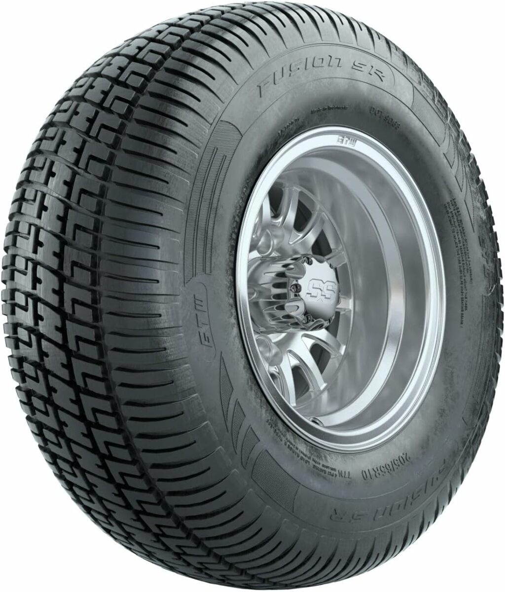 Set of 4 GTW 10" Medusa Machined Golf Cart Wheels 205/65-R10 Duro ...