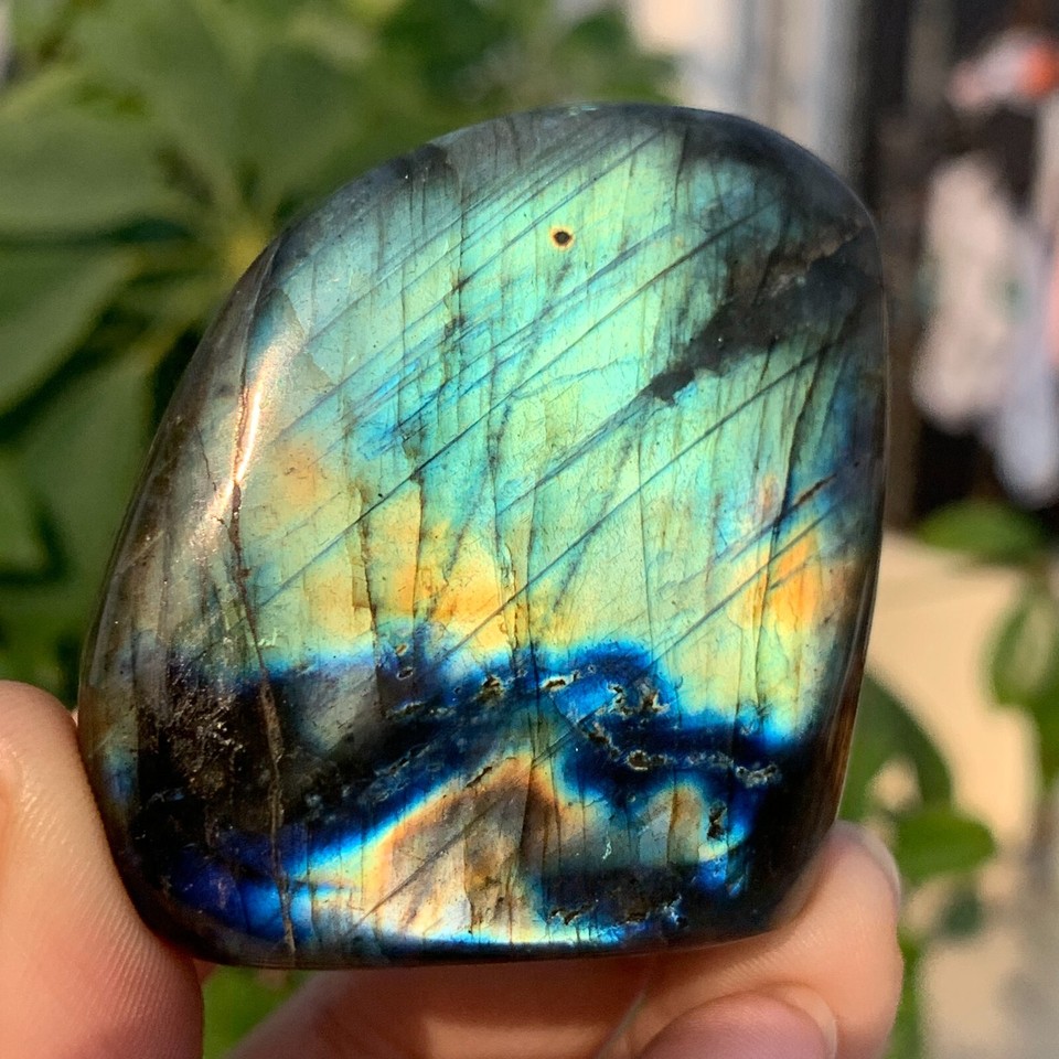 108g Amazing Natural Purple Labradorite Quartz Crystal Specimen Healing ...