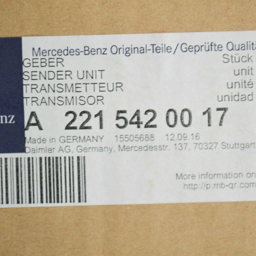 OEM MERCEDES-BENZ S W221 3.0 HYBRID FUEL TANK SENDER UNIT A2215420017 ...
